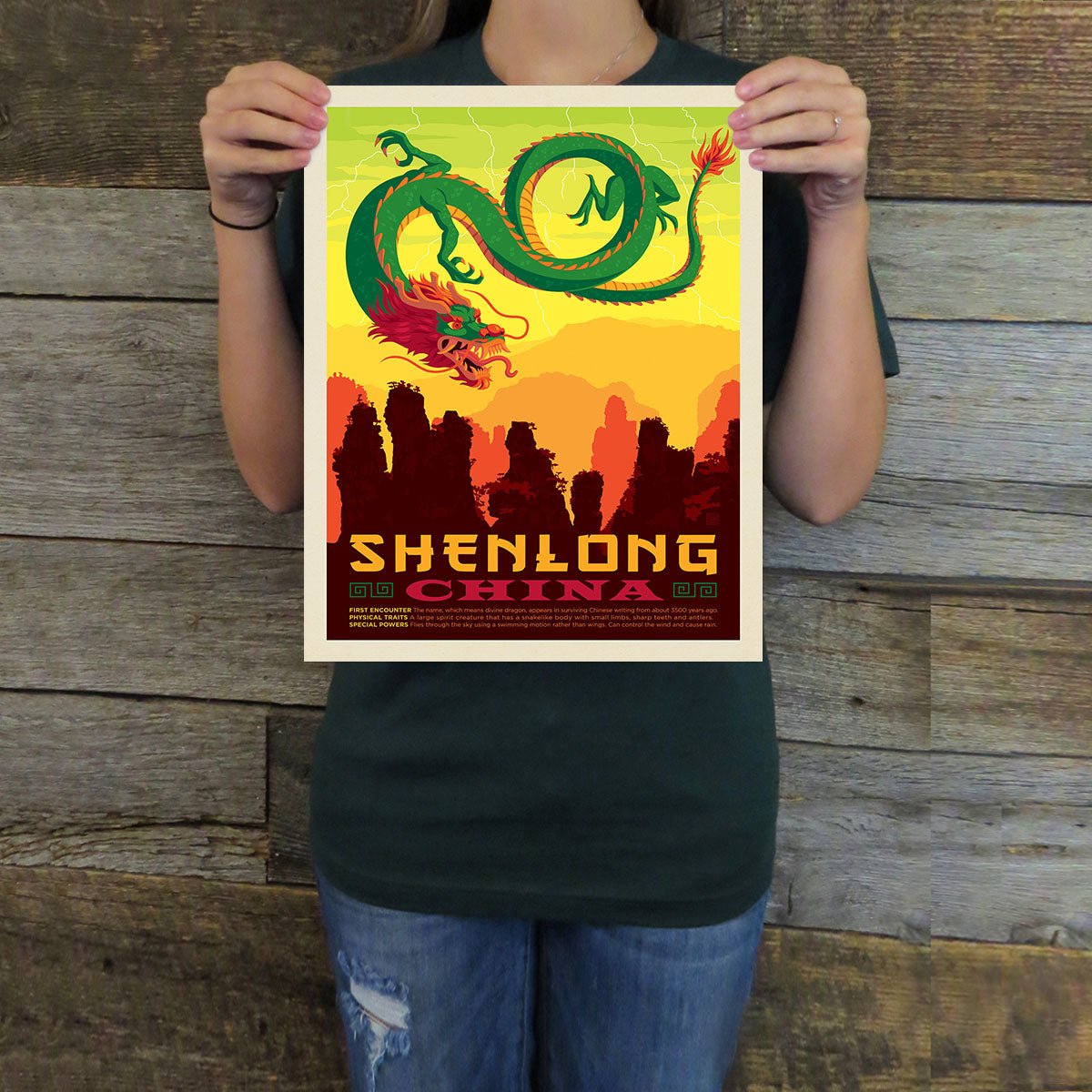 China: Shenlong Dragon (Legends & Monsters) Art Print – Wander Together ...