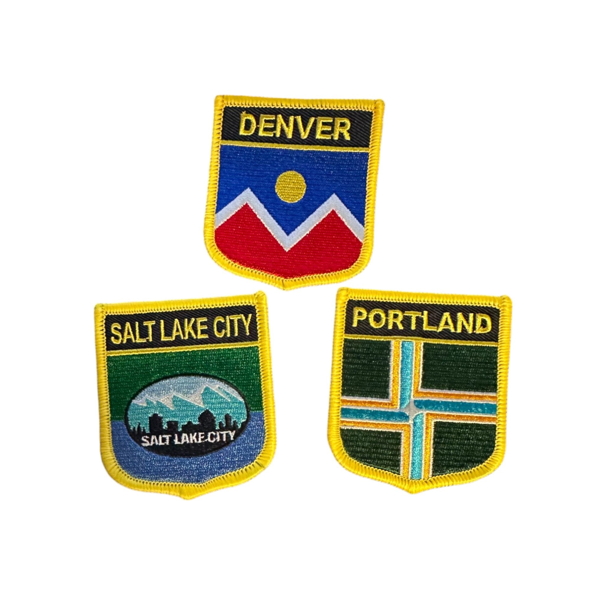 City Iron On Travel Patches- Denver, Portland, Salt Lake – Wander ...