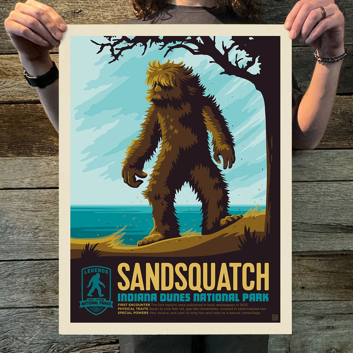 Indiana Dunes National Park: Sandsquatch (Legends & Monsters) Art Prin ...
