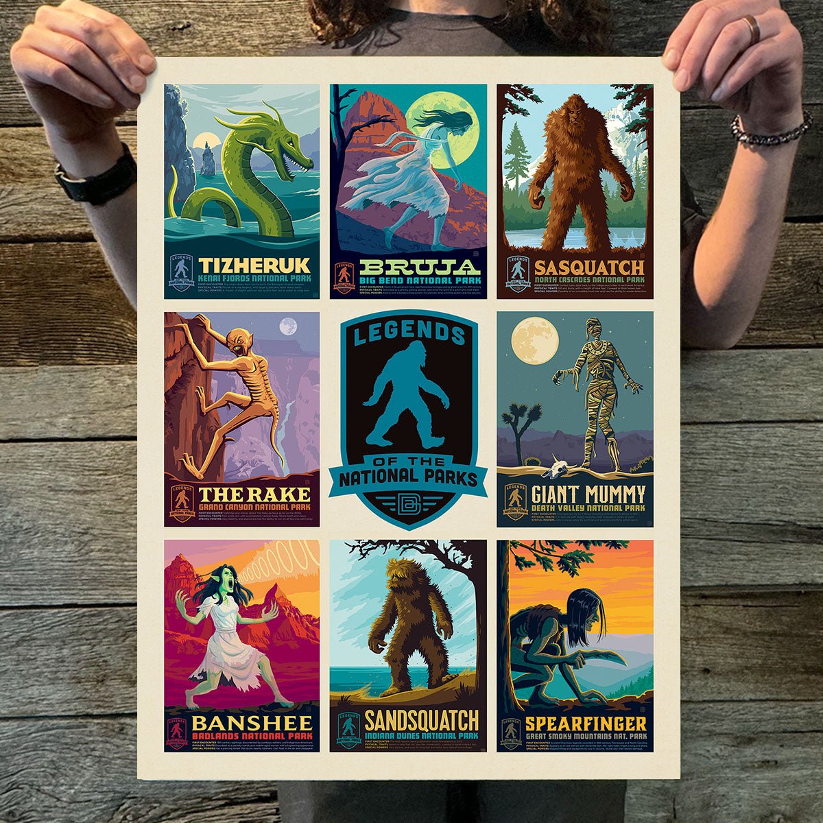 National Parks Legends Multi-Image 4 (Legends & Monsters) Art Print ...