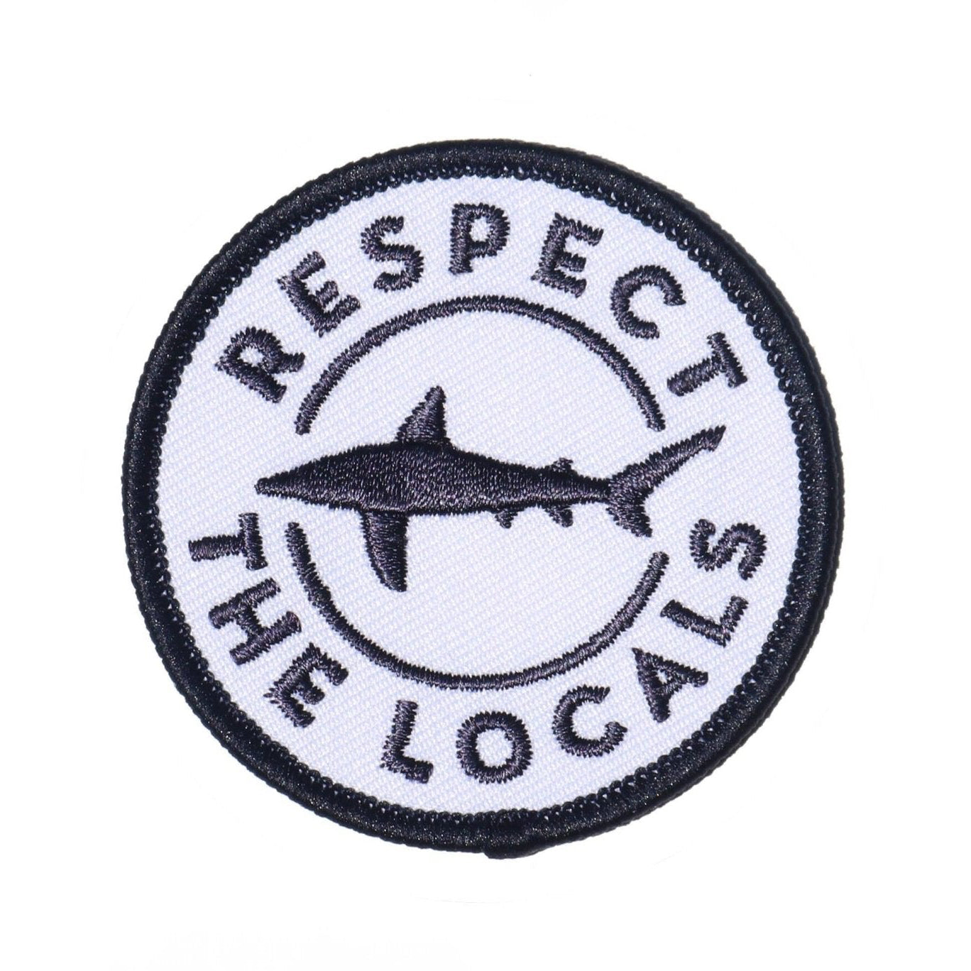 "Respect the Locals" Iron On Patch (Shark) – Wander Together Outfitters