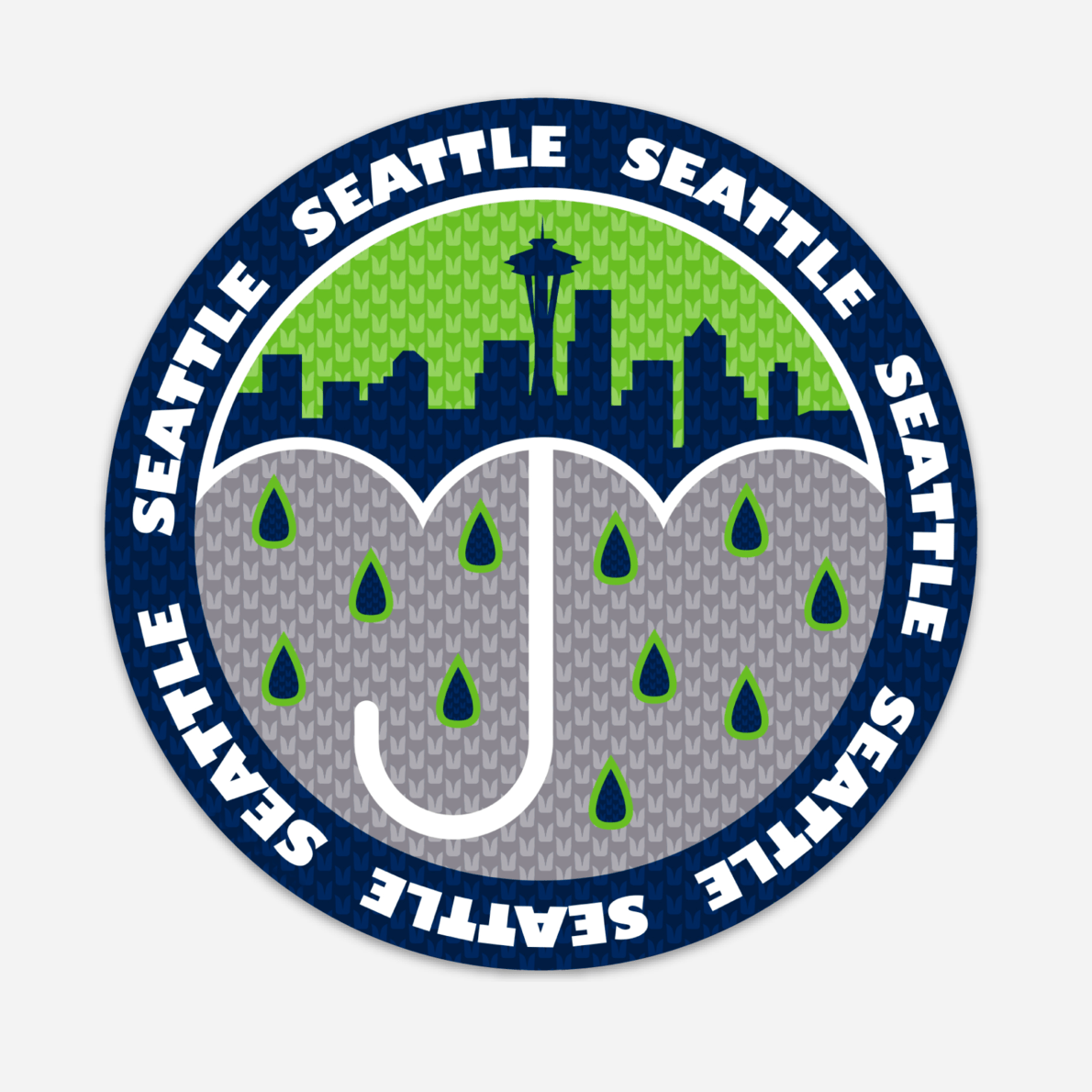 Seattle Skyline Umbrella Vinyl Extra Large Sticker – Wander Together ...
