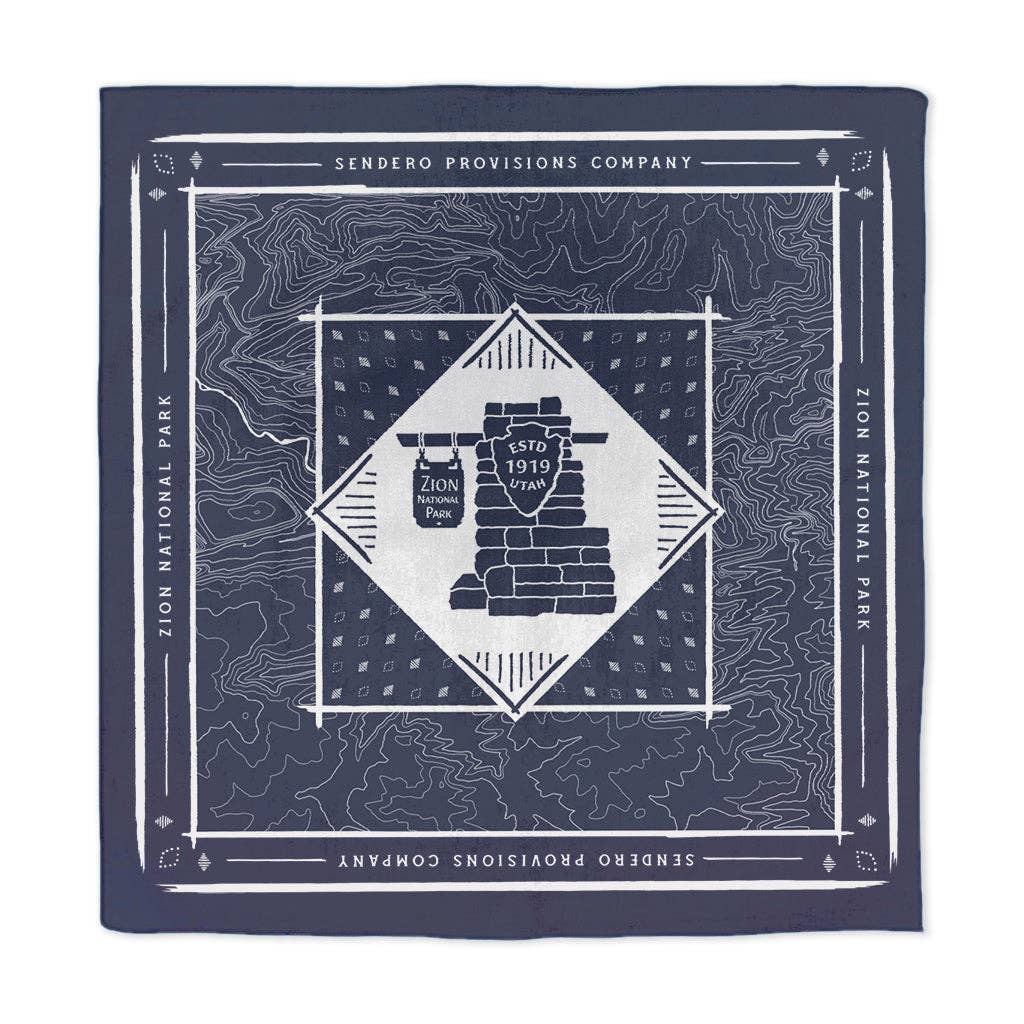 Zion National Park Topo Bandana – Wander Together Outfitters